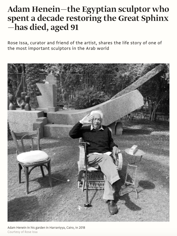 Adam Henein Museum | Adam Henein—the Egyptian Sculptor Who Spent A ...